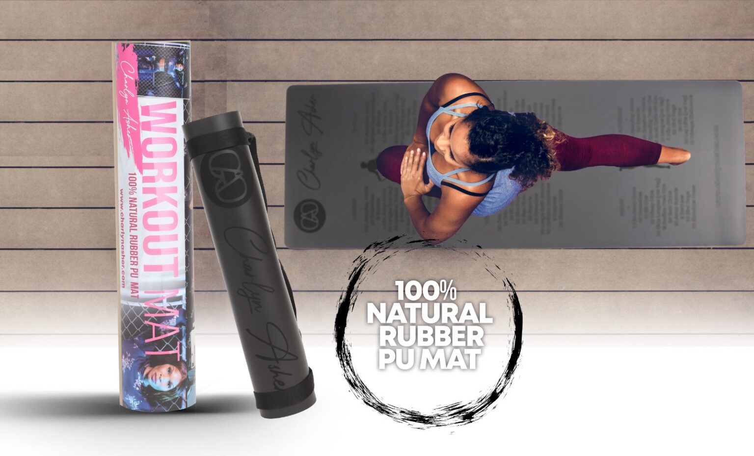 Charlyn Asher 2-IN-1 Workout Routine & Yoga MAT - NYLRAHC